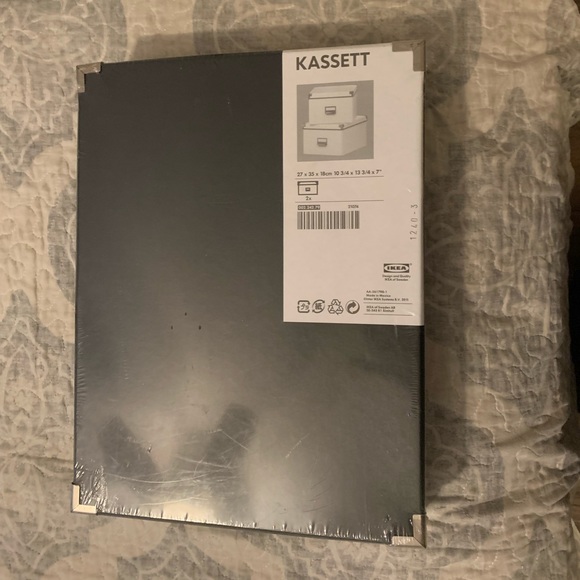 IKEA | Storage & Organization | New Ikea Kassett Boxes 2x Black And ...